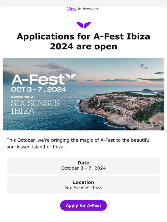 Mindvalley: Applications for A-Fest Ibiza 2024 are open | Milled