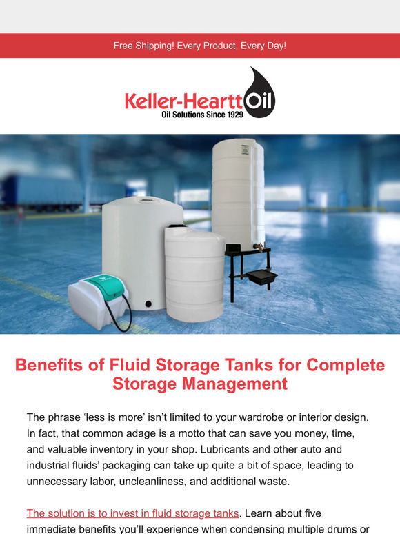 Keller-Heartt: Benefits of Fluid Storage Tanks | Milled