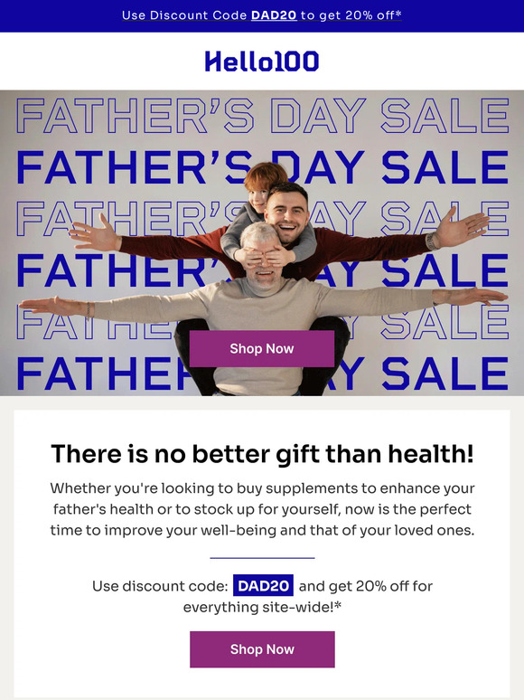 Hello100: Father's Day Special: Deals Dad Will Love! | Milled