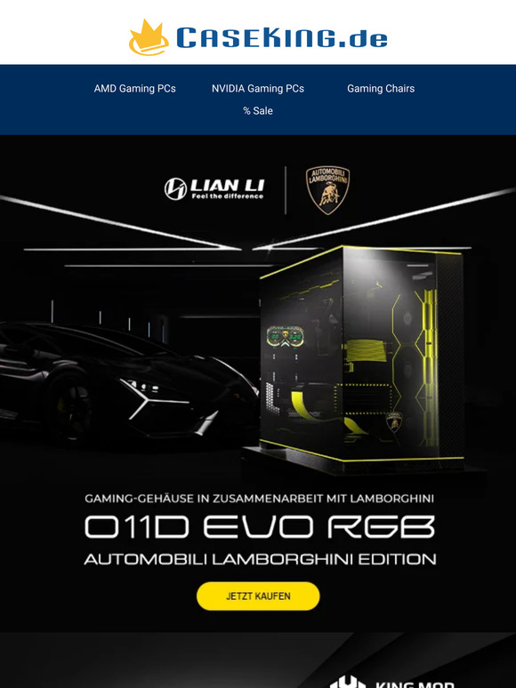 Caseking: 👑 Lian Li O11D EVO RGB x Lamborghini: Vereine italienisches Design und rohe Kraft in ...
