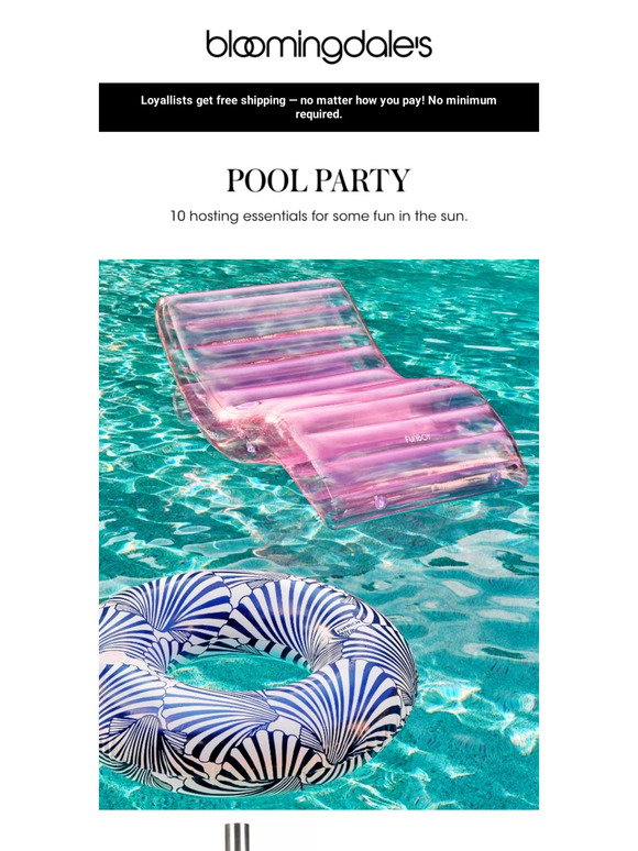 Bloomingdale's: Pool party must-haves from Funboy, Juliska & more. | Milled