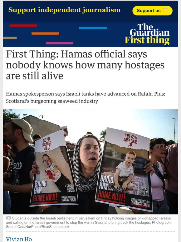 The Guardian: Hamas official says nobody knows how many hostages are ...