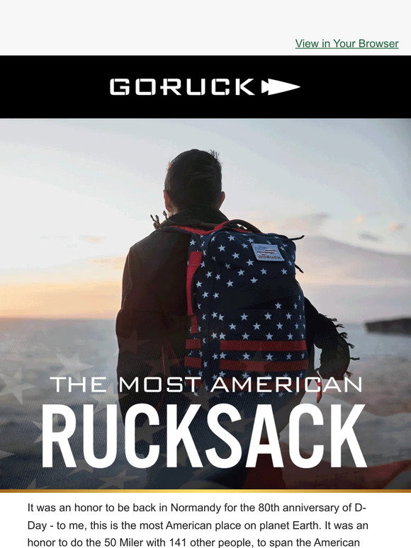 GORUCK: NEW GEAR: The Most American Rucksack in the Most American Place ...