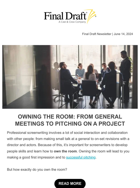 Final Draft: How to own the room when pitching 💪 ️ | Milled