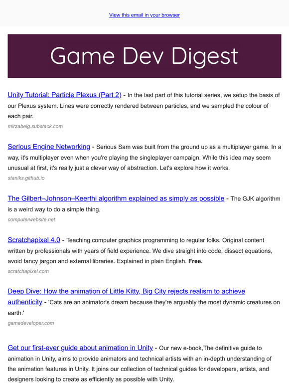 Game Dev Digest: Issue #237 - Graphics Programming, Animation, and more | Milled
