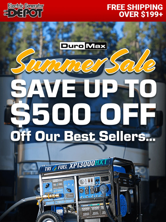Electric Generator Depot: Summer Sale 😎 Save Up To $500 OFF! | Milled