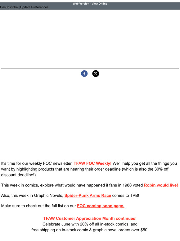 Things From Another World: TFAW FOC Weekly - Joy Operation returns ...