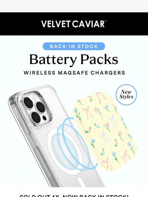 Velvet Caviar: RESTOCKED! 🧲 MagSafe Battery Packs ️ | Milled