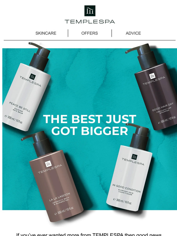 Temple Spa: Daily essentials have gone supersized | Milled