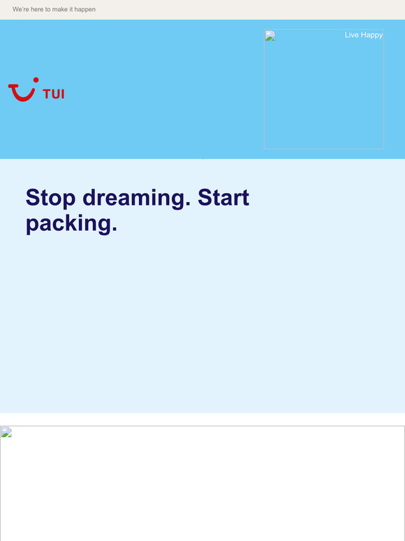 TUI: A TUI email We're helping you Live Happy | Milled