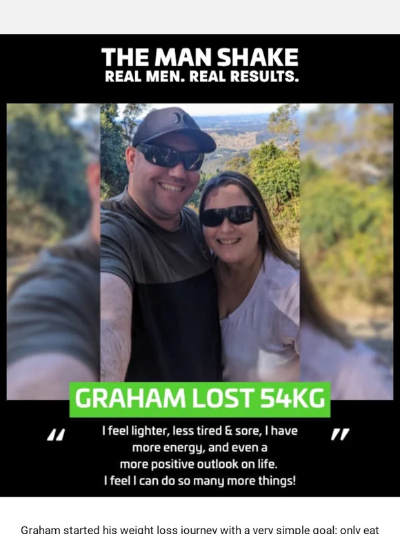 The Man Shake: Graham set himself small goals, now he's lost 54kg! 💪 ...