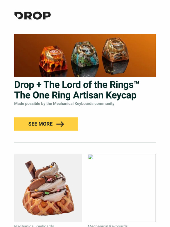 Drop: Drop + The Lord of the Rings™ The One Ring Artisan Keycap, Dwarf ...