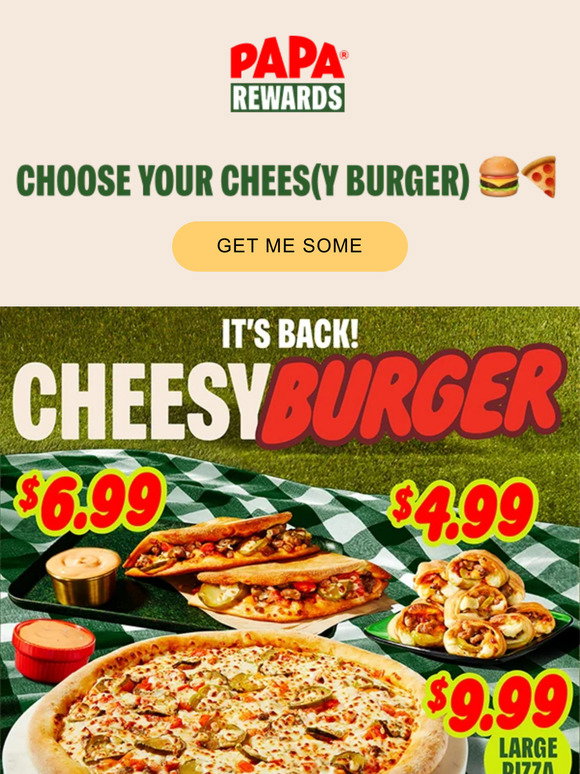 Papa Johns: Cheesy Burger 3️⃣ ways | Milled