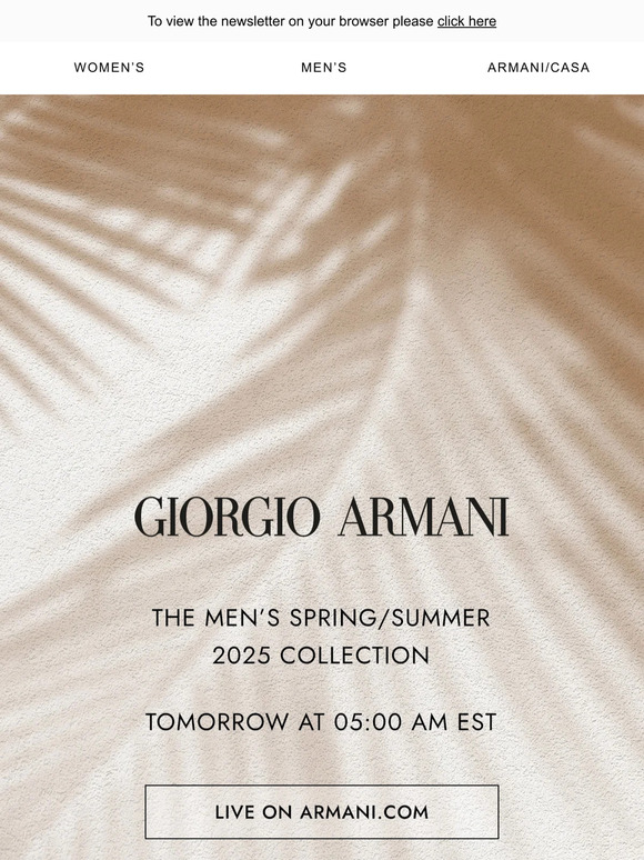 Armani: Discover the Men’s Spring/Summer 2025 Collection | Milled