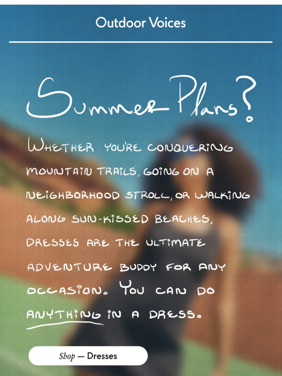 Outdoor Voices Email Newsletters: Shop Sales, Discounts, and Coupon Codes