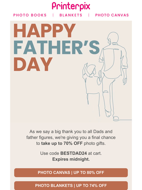 PrinterPix: Happy Father's Day 🥇 Last Chance For Up to 70% OFF | Milled
