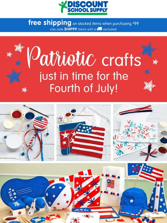 Discount School Supply: Fun patriotic arts & crafts for kids | Milled