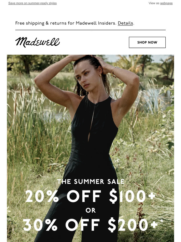 Madewell Email Newsletters: Shop Sales, Discounts, and Coupon Codes