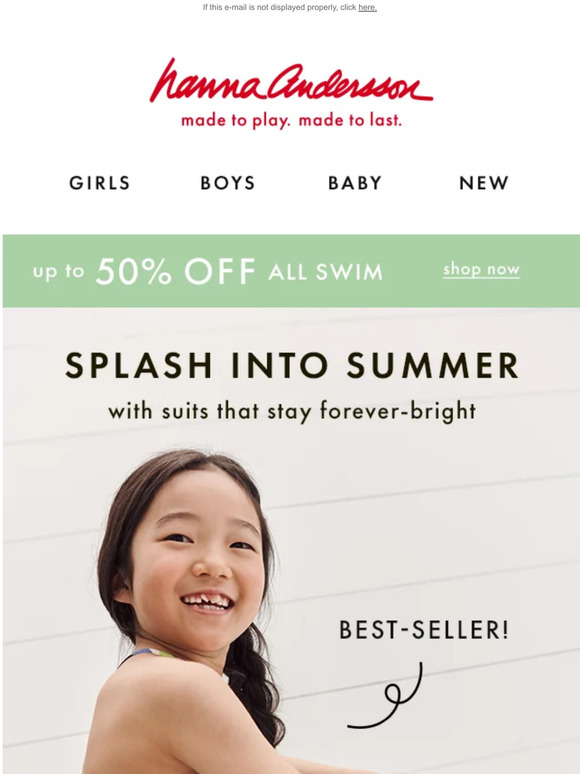 Hanna Andersson: Splash Into Summer With NEW Swim | Milled