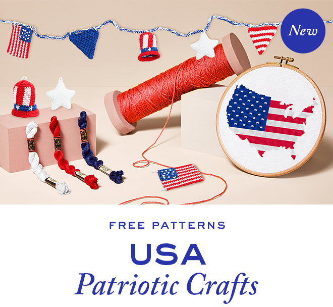 DMC: Free Patterns: USA Patriotic Crafts 🇺🇸 | Milled