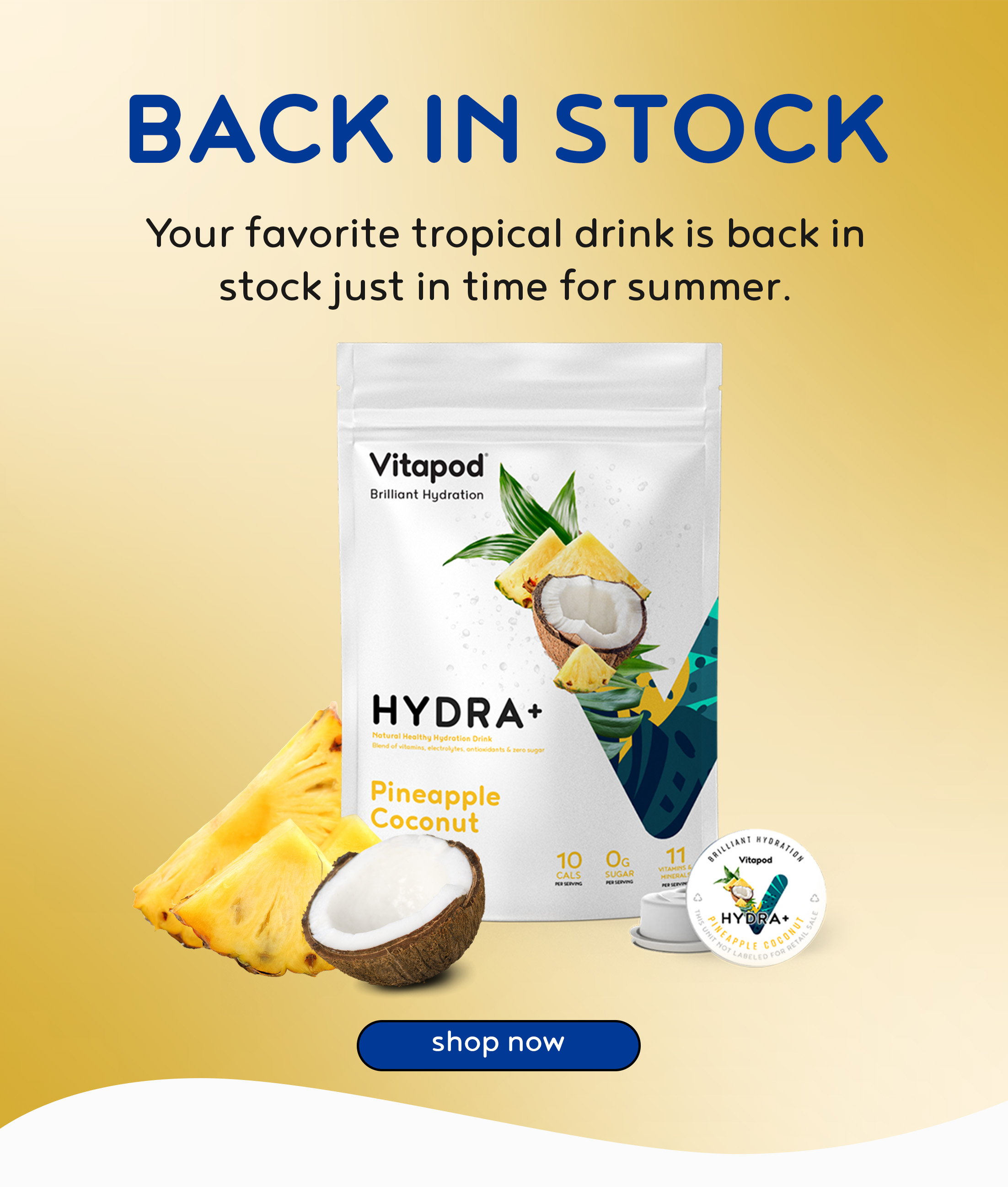 Vitapod: PSA Pineapple Coconut Is Back In Stock 🍍🥥 | Milled