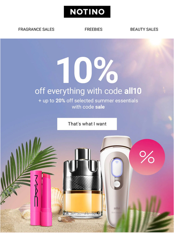 Notino: Come and get a 10% discount on everything! | Milled