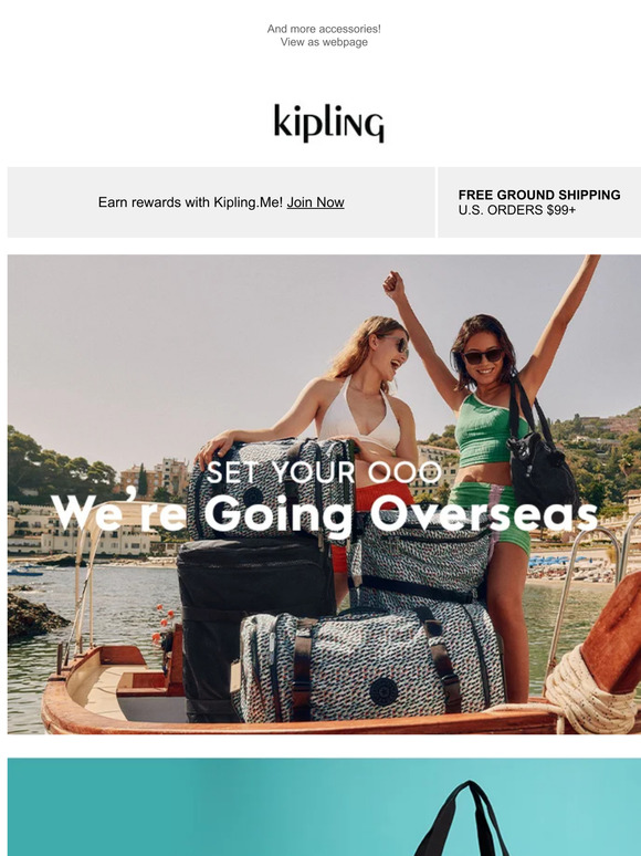 Kipling: Trip Booked ️, Now Secure the Luggage | Milled