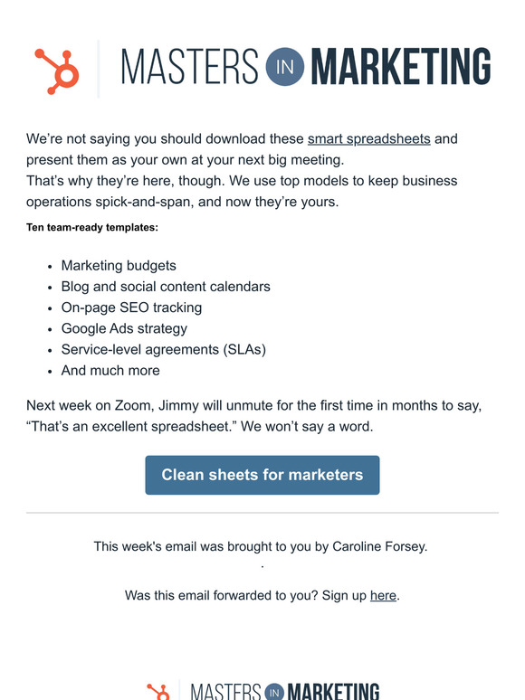 HubSpot: 10 essential Excel marketing templates | Milled