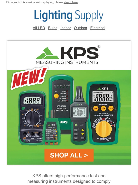 Lighting Supply: Just in! KPS Test & Measuring Instruments | Milled