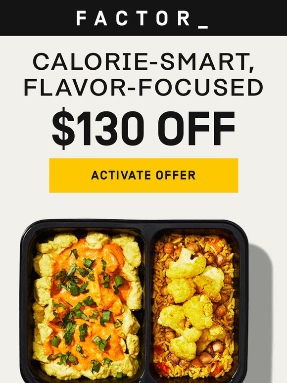 Factor: Perfectly portioned & ready-to-eat Calorie Smart meals | Milled