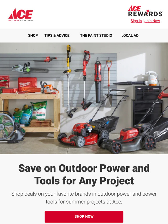 Ace Hardware Email Newsletters: Shop Sales, Discounts, and Coupon Codes