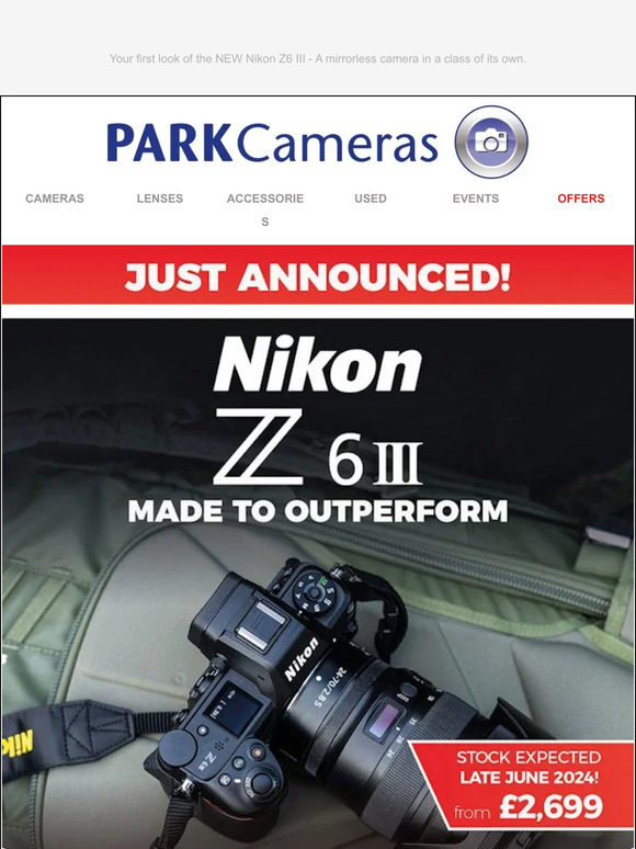 Park Cameras: Just Announced! 👀 NIKON Z6 III | Milled
