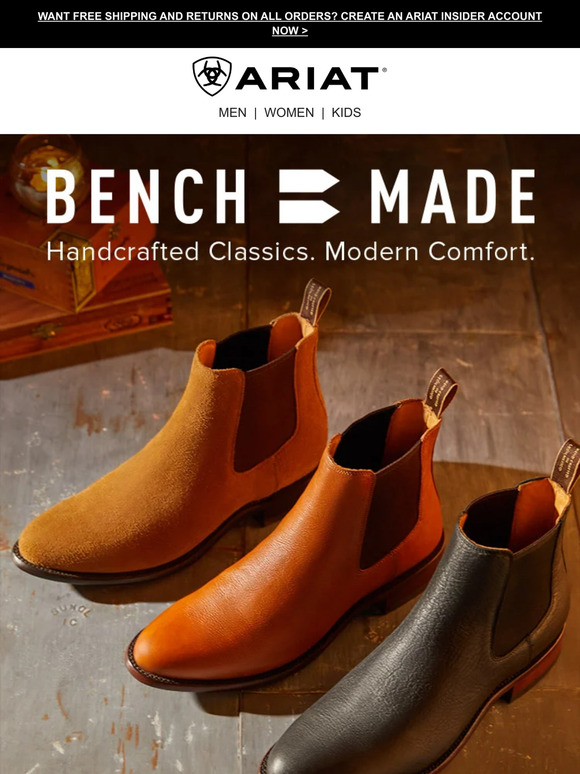 Ariat International, Inc.: Meet the New Bench Made Lineup | Milled