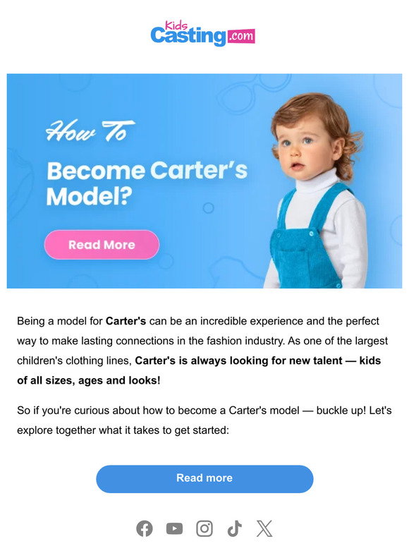 KidsCasting: How to Become Carter's Model? | 🎓 KidsCasting Academy | Milled