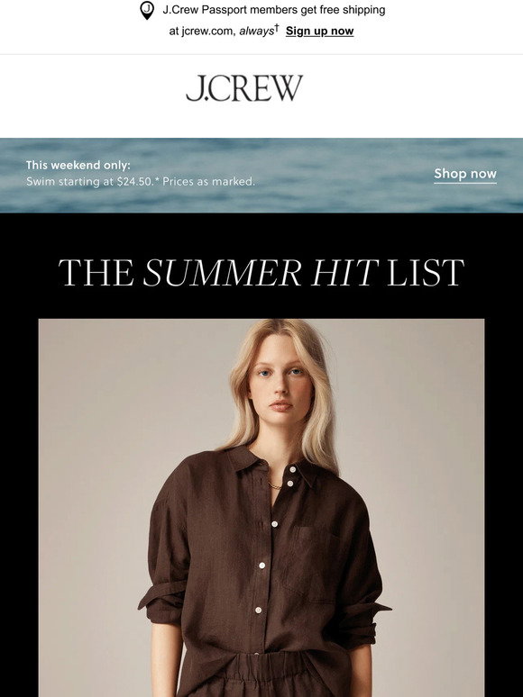 J.Crew Email Newsletters: Shop Sales, Discounts, and Coupon Codes