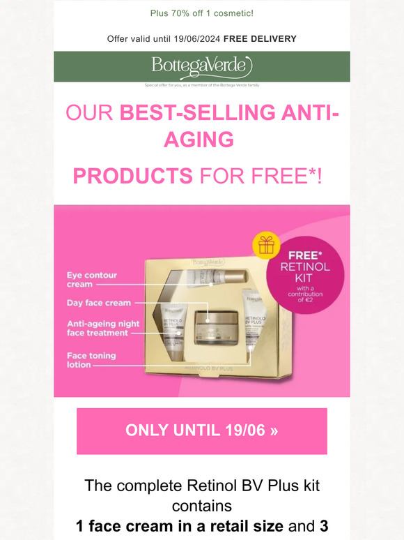 Bottega Verde: 🌟FREE complete Retinol BV Plus kit with all you need for ...