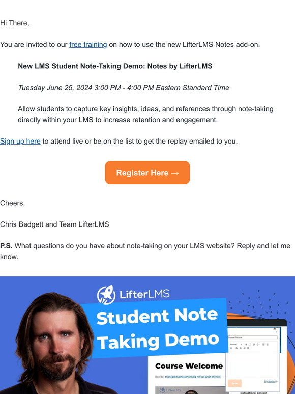 LifterLMS: New Add-On: Increase Your LMS Success with Student Note ...