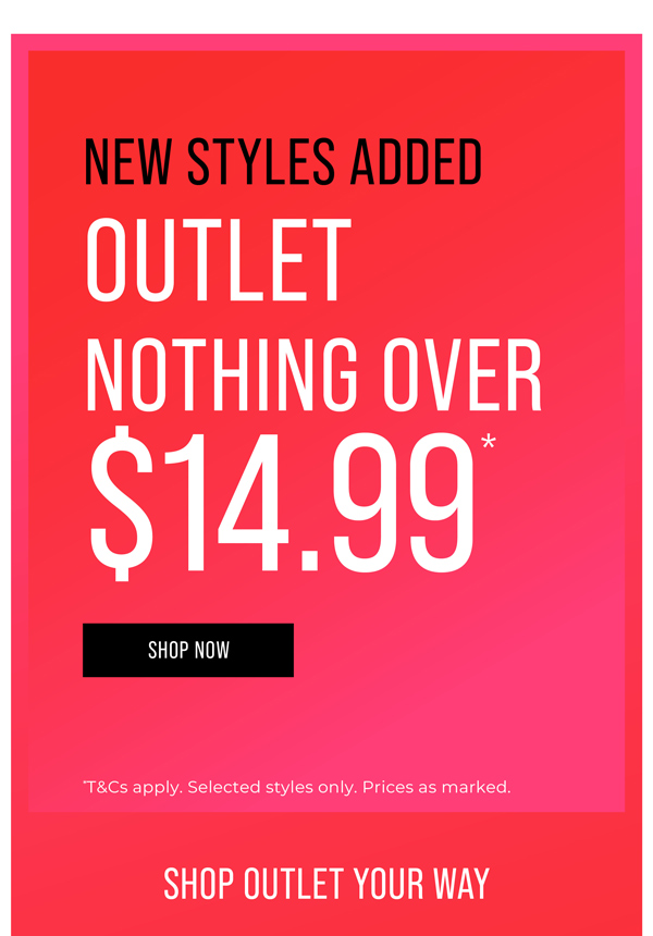 Avenue: Summer Savings: Outlet Styles Now $14.99 & Under* | Milled