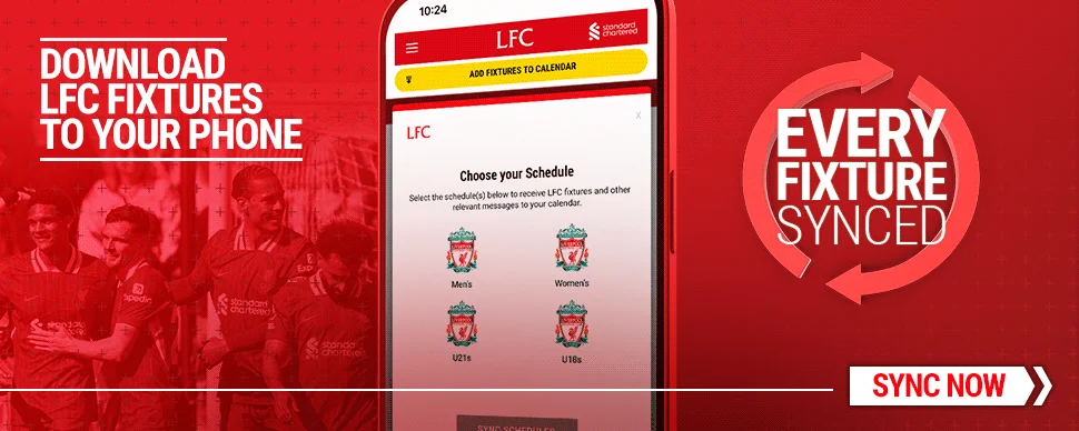 Liverpool FC: Download the 2024-25 LFC Premier League fixtures to your ...