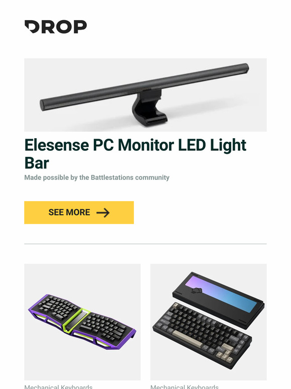 Drop: Elesense PC Monitor LED Light Bar, Angry Miao AFA R2 Mechanical ...