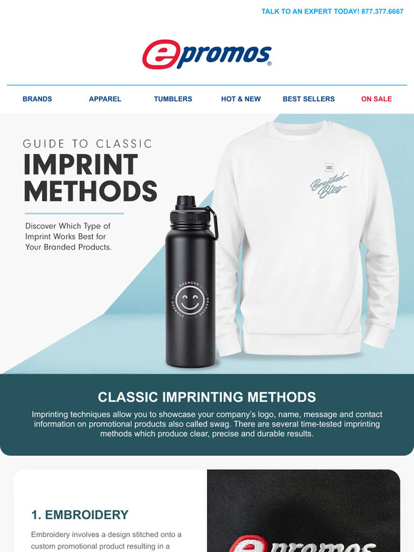 ePromos: Your guide to timeless imprinting methods. | Milled