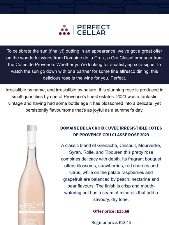 Perfect Cellar: La Croix Cuvee Irresistible: An Irresistible Summer ...