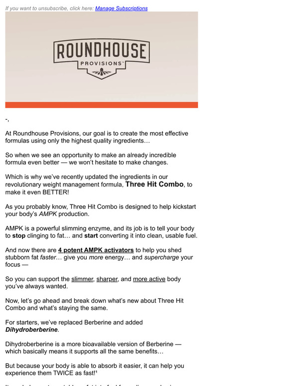 Roundhouse Provisions: Three Hit Combo is BACK! (Up to 52% OFF) | Milled