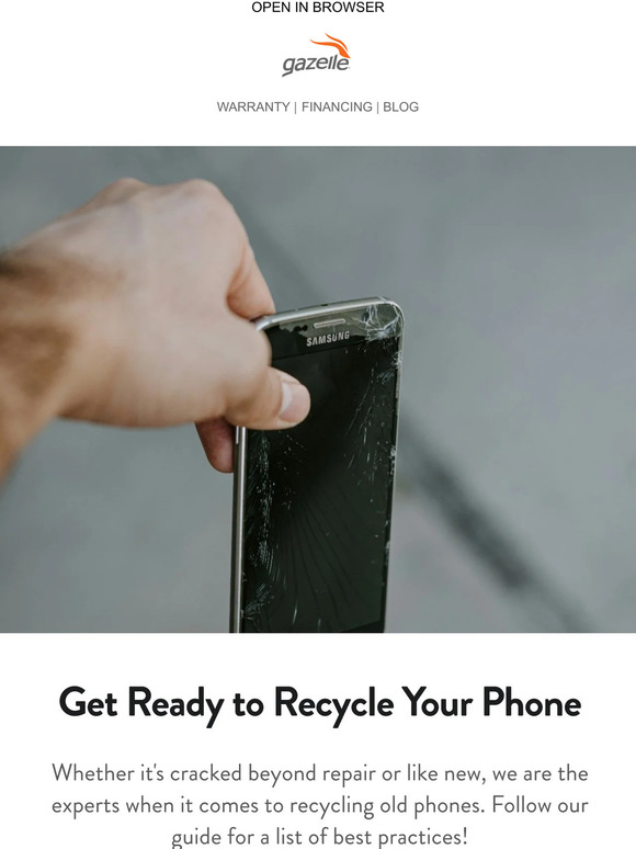 Gazelle: Ready to recycle your phone? Don't forget this! | Milled