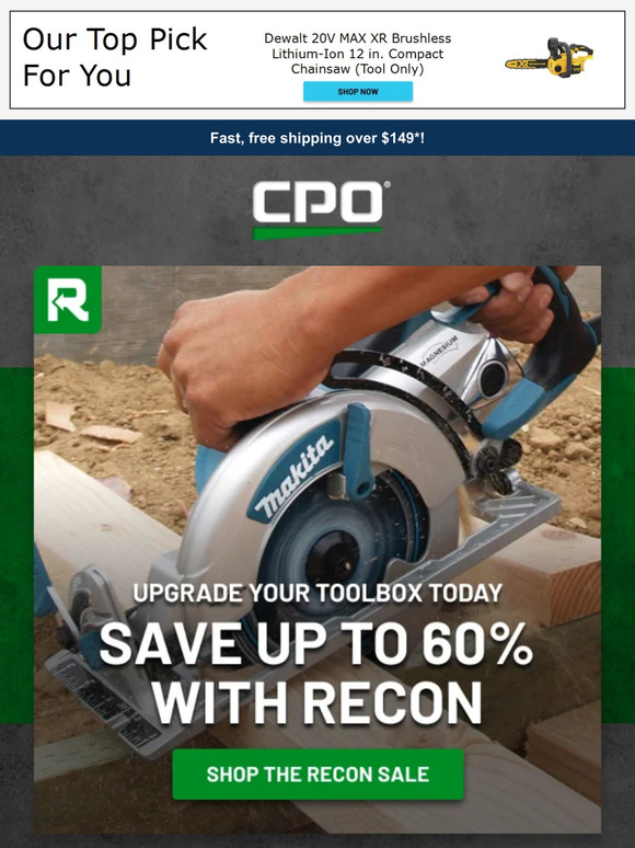 CPO Outlets: Unlock Up to 60% Off Reconditioned Tools - Limited Time ...