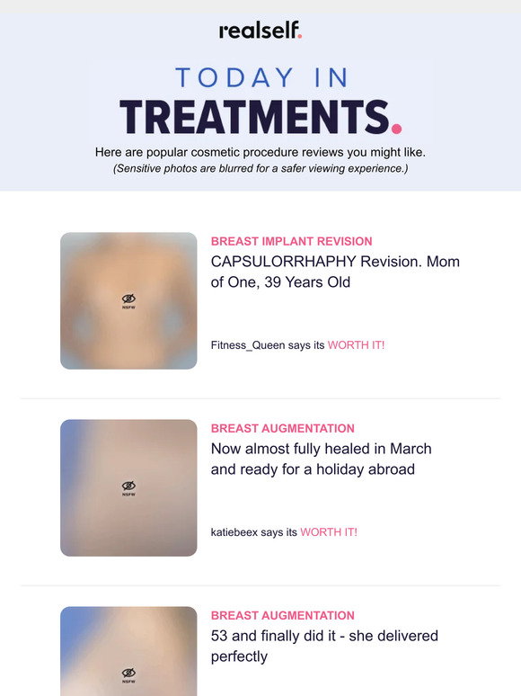 RealSelf: Real Plastic Surgery Experiences & Photos | Milled