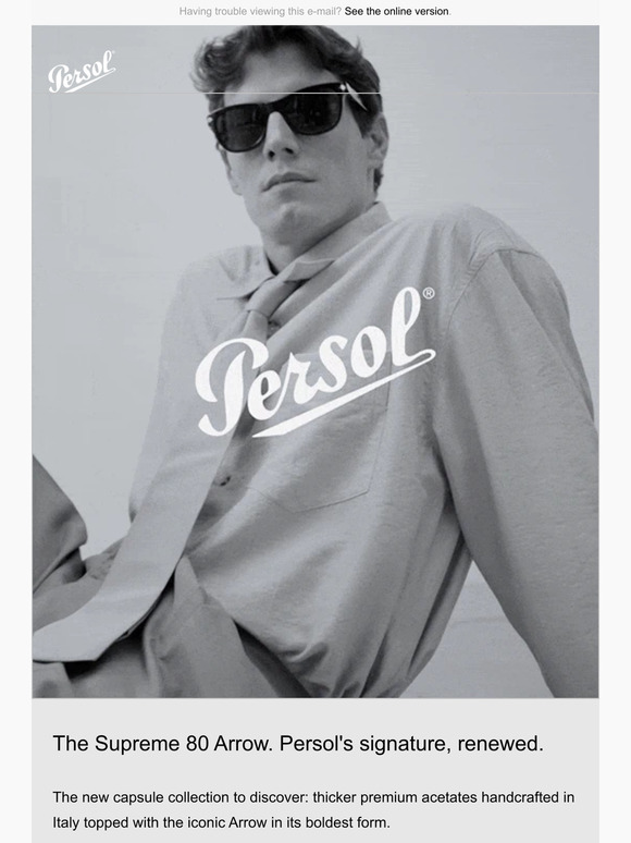 Persol: The new Supreme 80 Arrow capsule | Milled