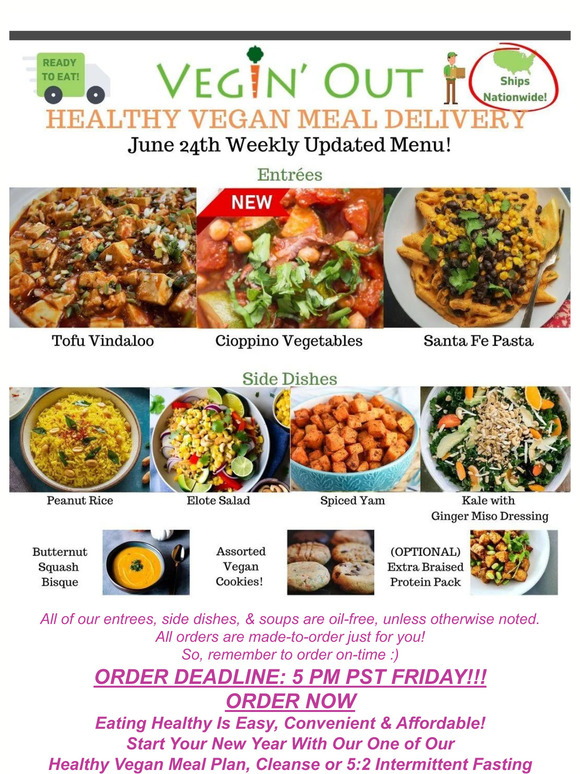 Vegin' Out: 👋 Your Vegan Menu for June 24th 2024 | Milled