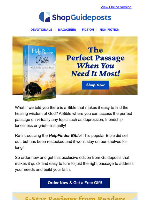 Guideposts: Need Guidance? The HelpFinder Bible is Here to Help | Milled