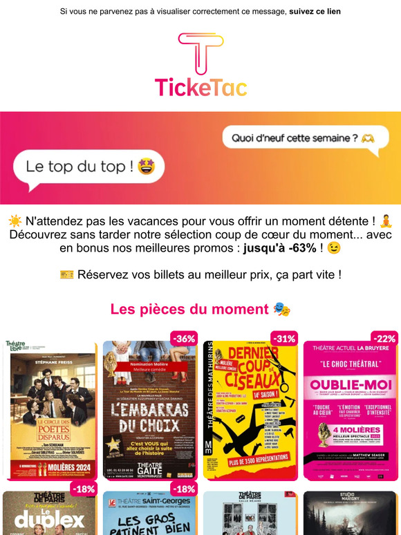 Ticketac: 📣 Le Top du Top ! | Milled